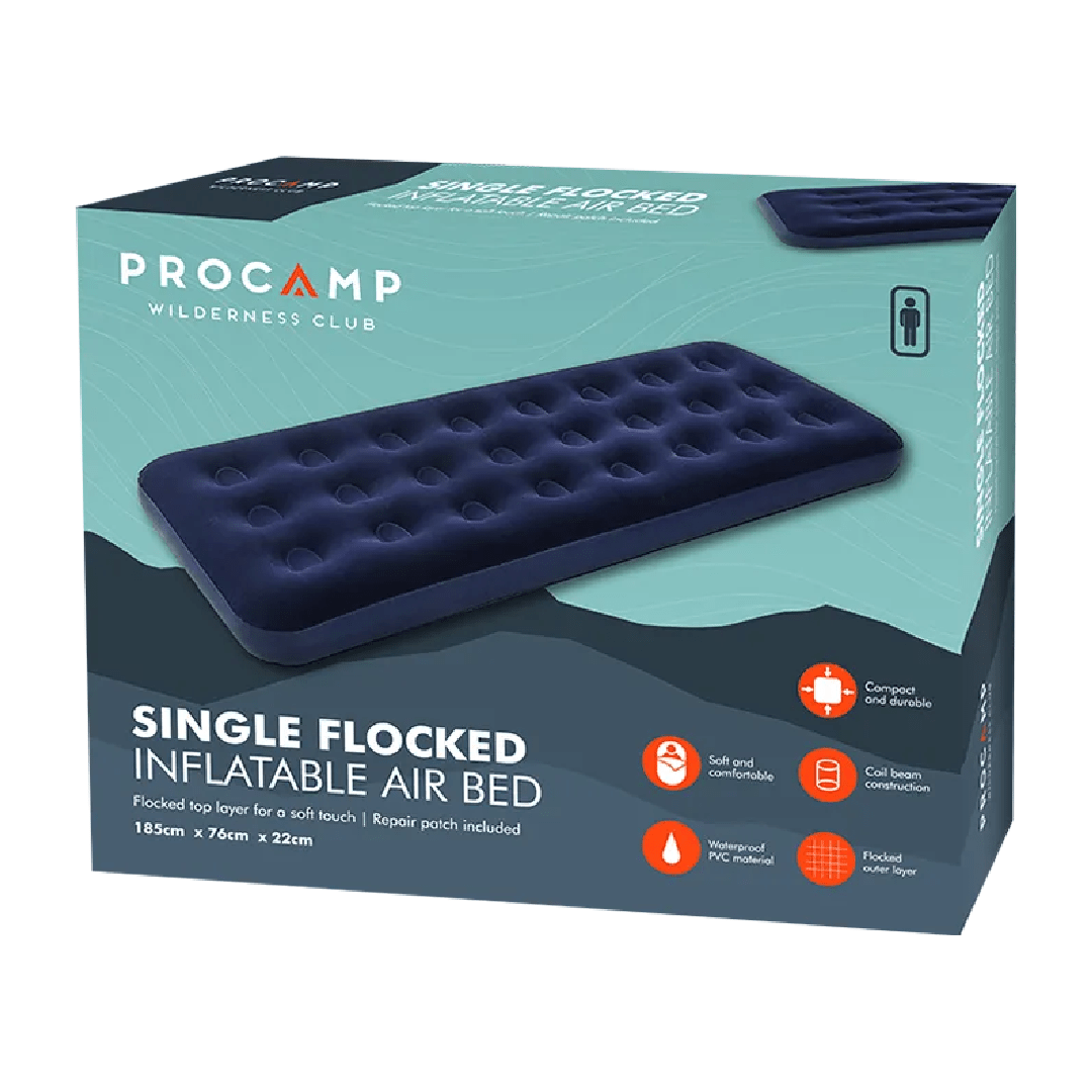 ProCamp Single Flocked Air Bed