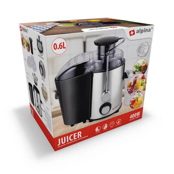 Alpina Vegetable and Fruit Press - Juicer - 0.6L Juice Jug - 1L Pulp C ...