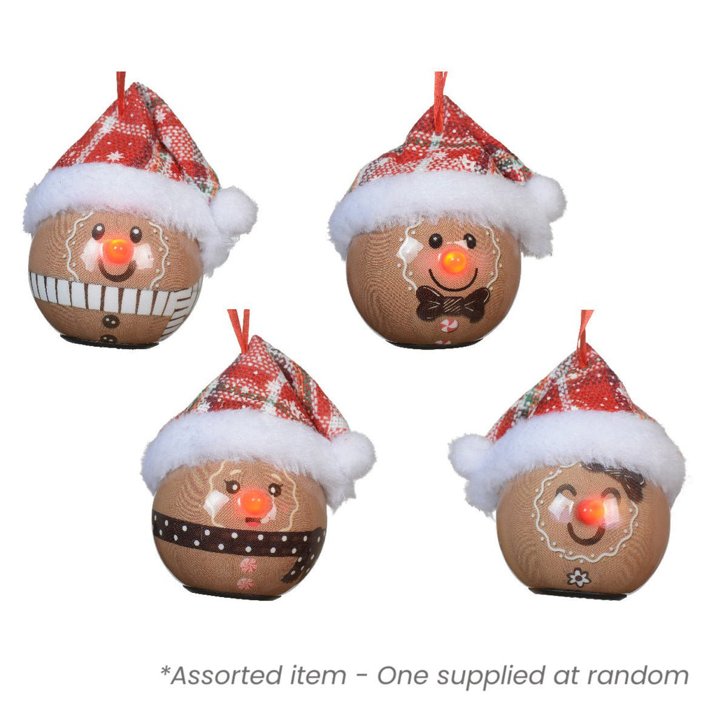Battery Operated Flashing Bauble Assorted - One Supplied*