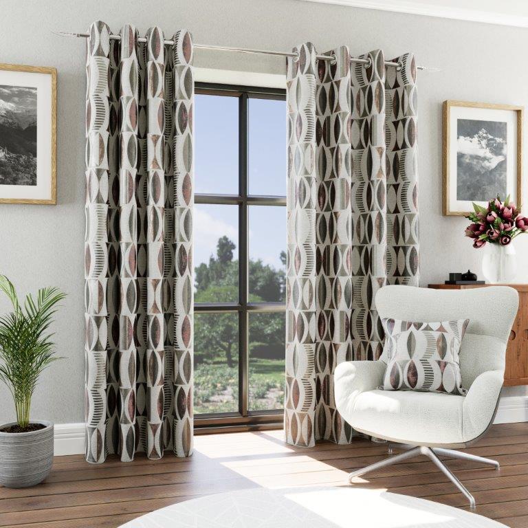 Himalaya 90" x 72” Lined Eyelet Curtains Blossom – Beattys of Loughrea