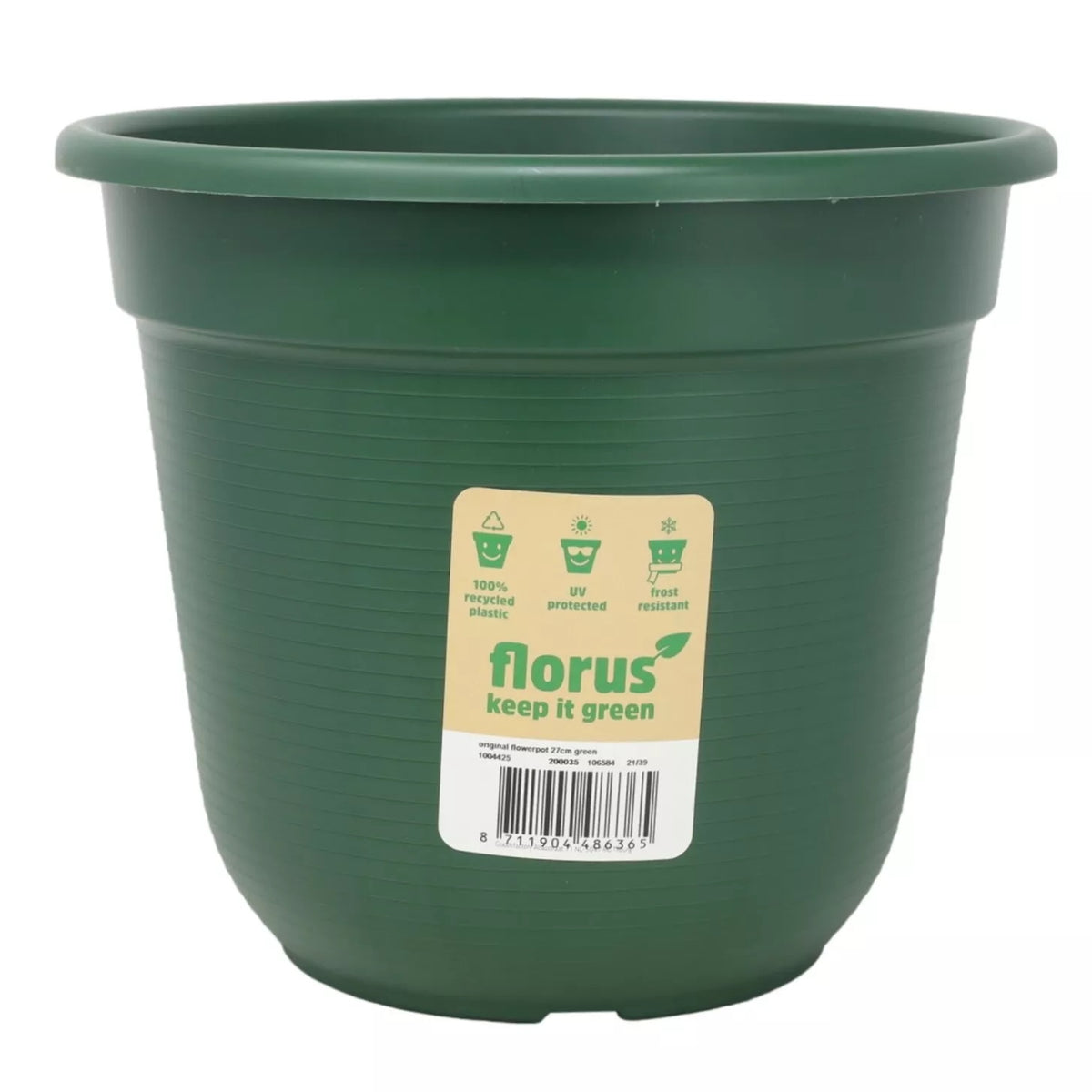 Florus 27cm Plastic Round Flower Pot Green – Beattys of Loughrea
