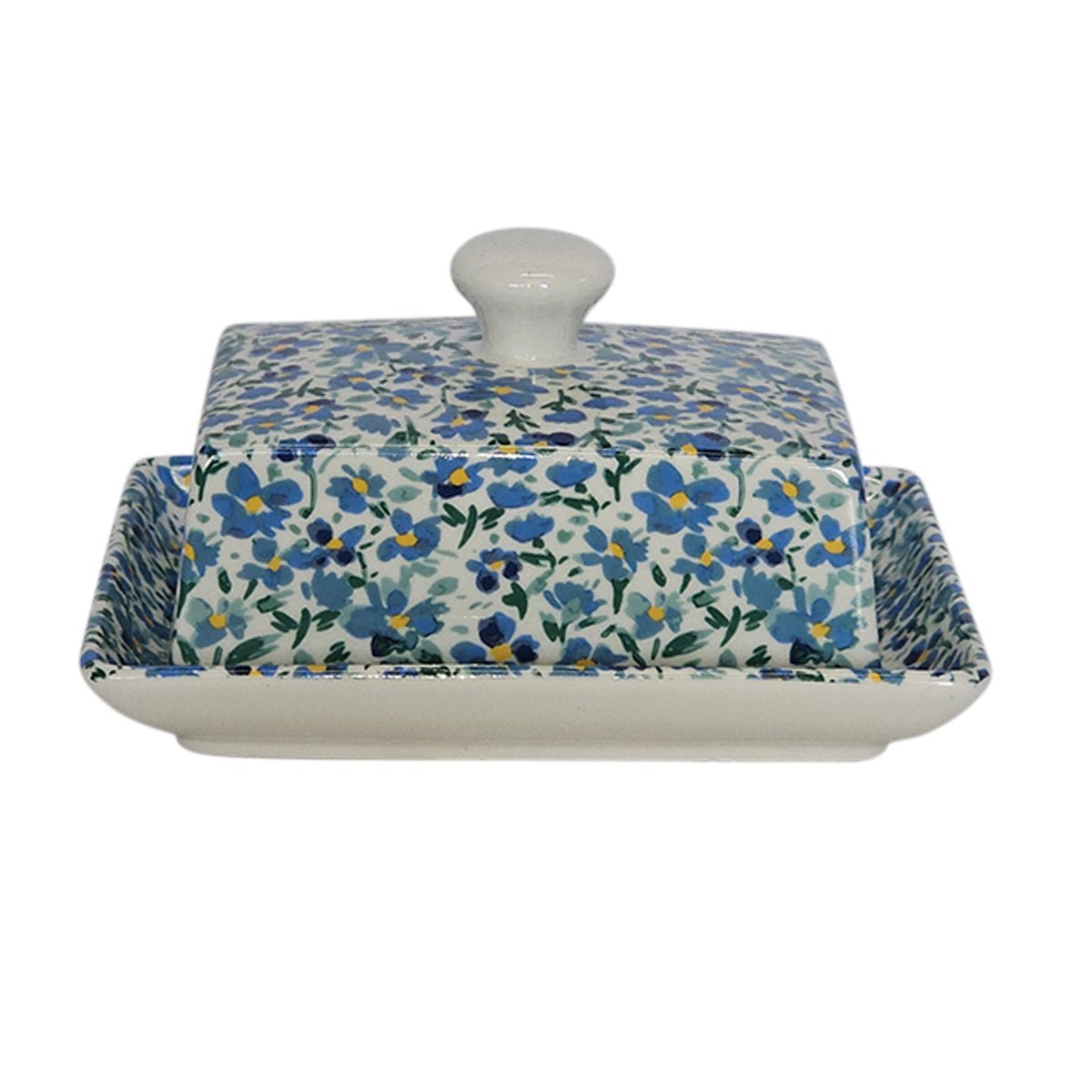 Blue Daisy Butter Dish