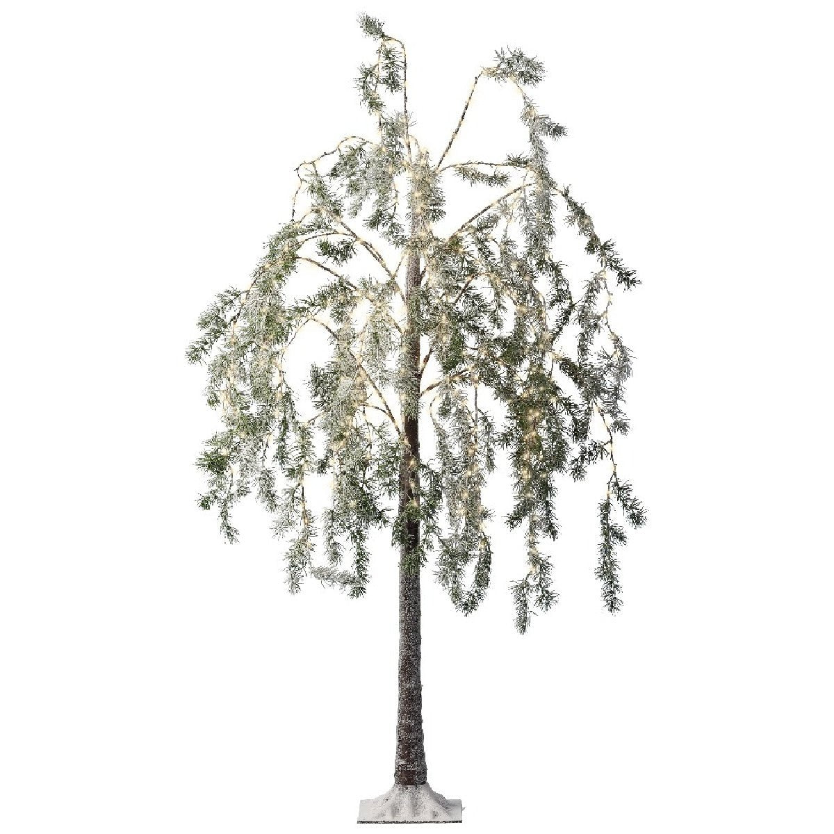 Lumineo Micro LED Leafy Snowy Tree PVC Steady Outdoor 150cm (5ft ...