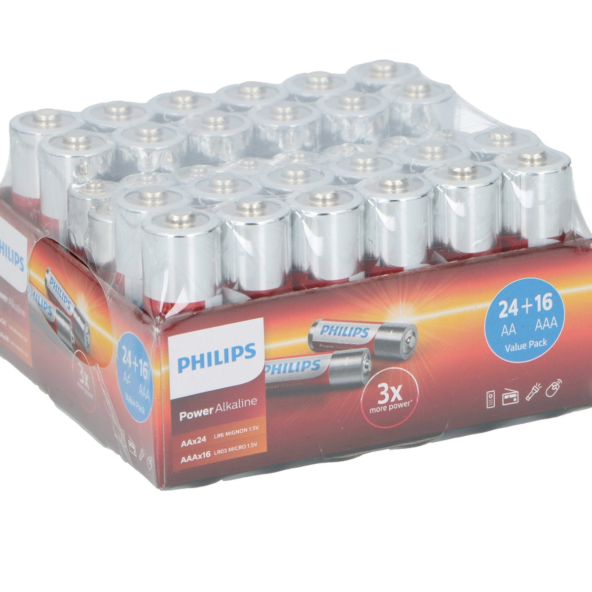 PHILIPS Alkaline Batteries 40pk (24 x AA & 16 x AAA) – Beattys of Loughrea