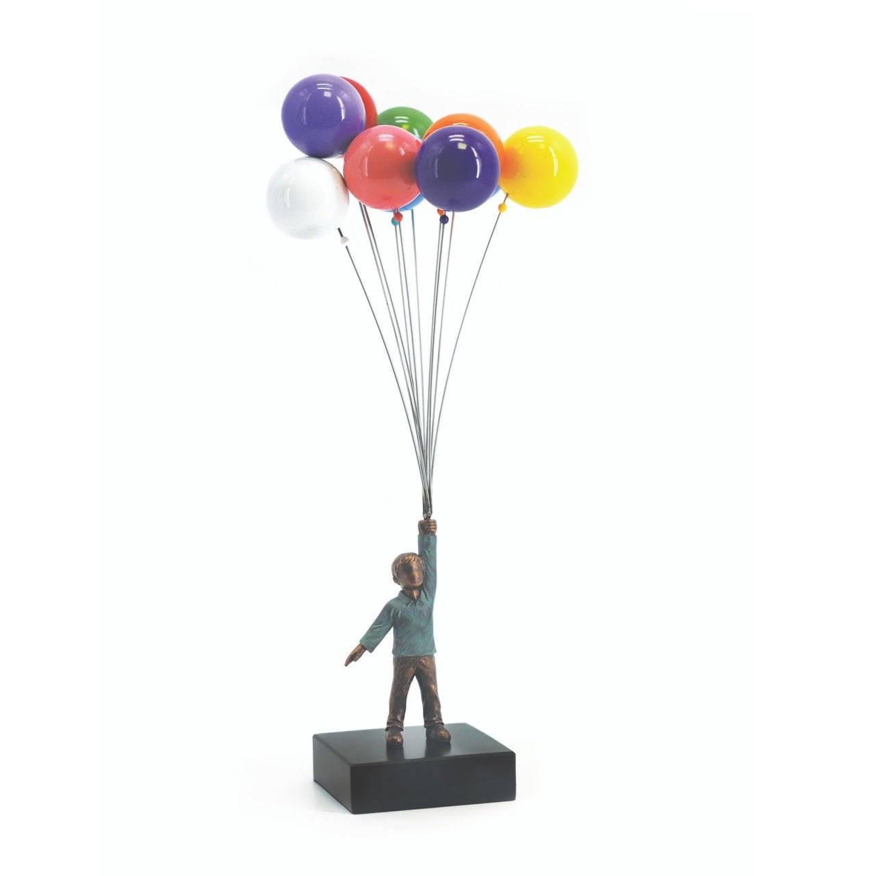 David McGlynn Sculpture - Boy With Balloons 'Delight'