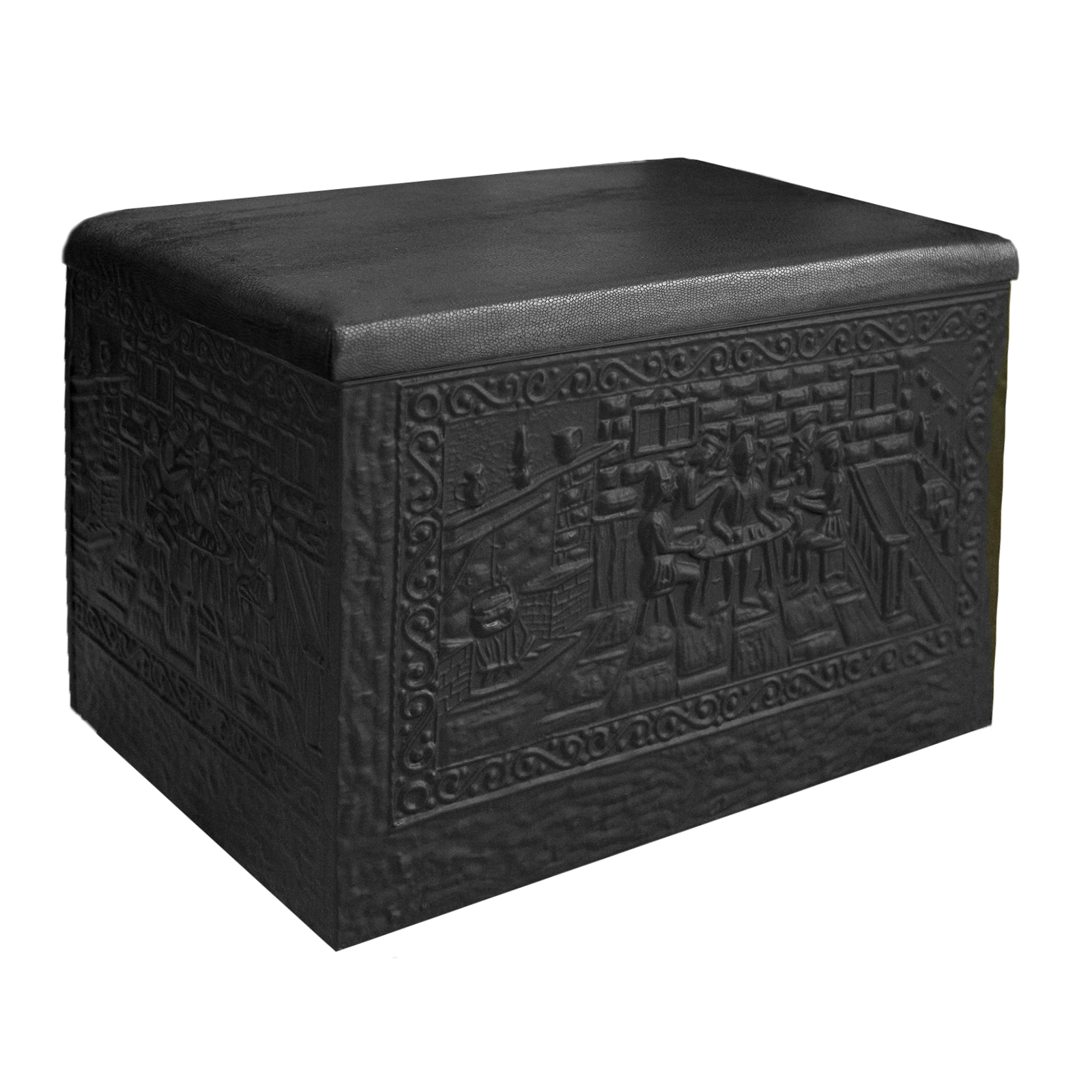 Fireside Log and Turf Box with Padded Lid Large