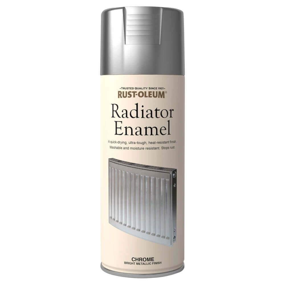 Rustoleum Radiator Spray Paint Metallic Chrome 400ml