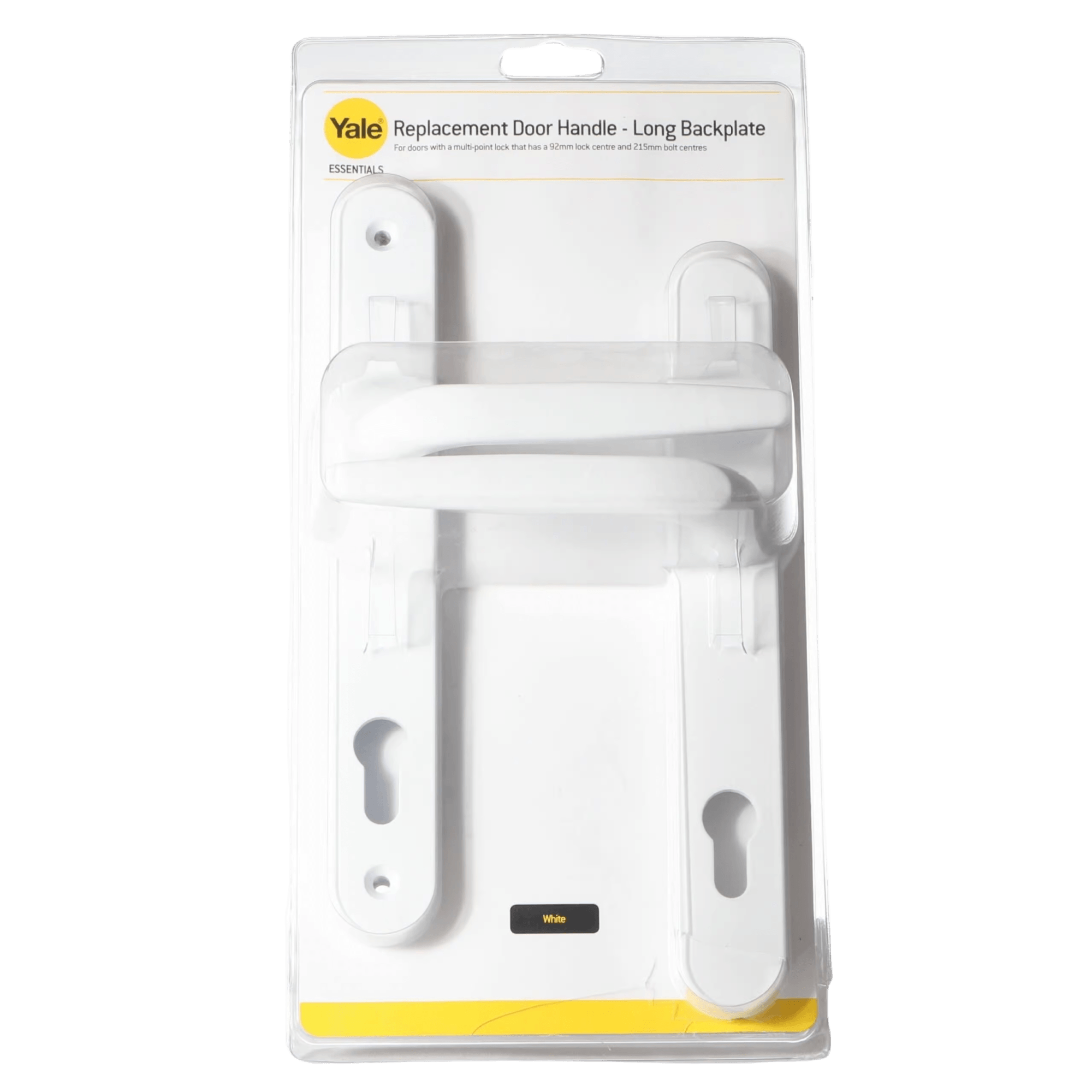 Yale Essentials Replacement Long Backplate Handle White