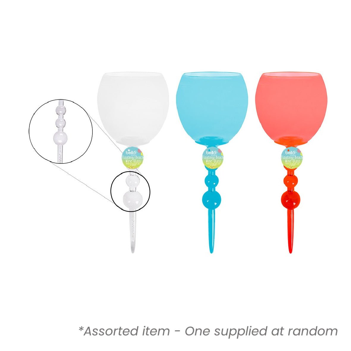 Bello 12oz Floating Outdoor Wine Glass Assorted - One Supplied ...
