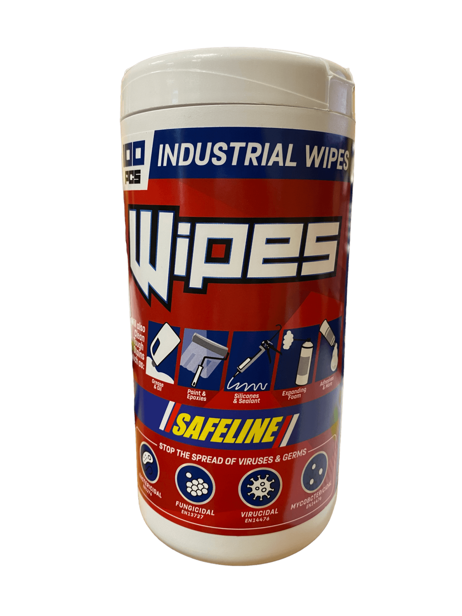 ABC Safeline Industrial Wipes 100pcs Tub