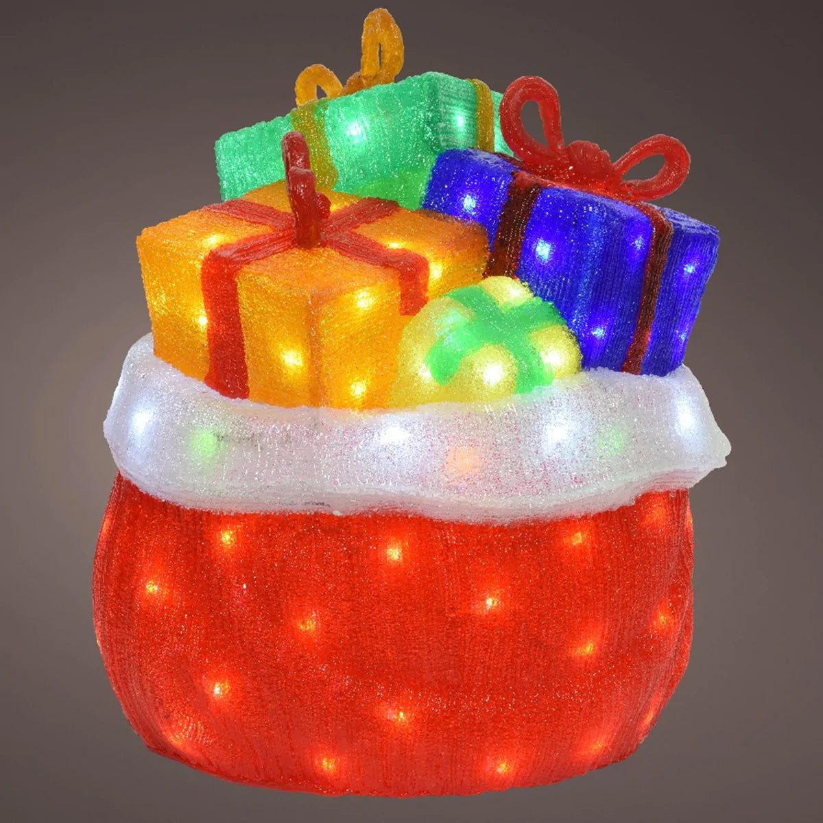 LED Acrylic Christmas Sack of Presents 50cm 100LED