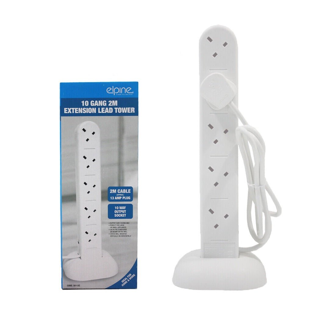 Elpine 10 Way Gang Extension Lead Tower 2m – Beattys of Loughrea